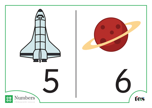 Number Cards - Space Theme 1-10 | Teaching Resources