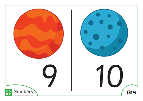 Number Cards - Space Theme 1-10 | Teaching Resources