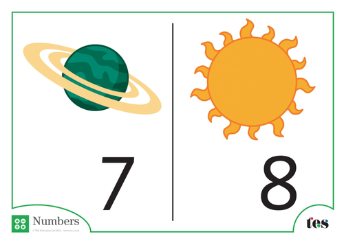 Number Cards - Space Theme 1-10 | Teaching Resources
