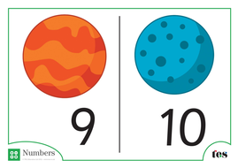 Number Cards - Space Theme 1-10 | Teaching Resources