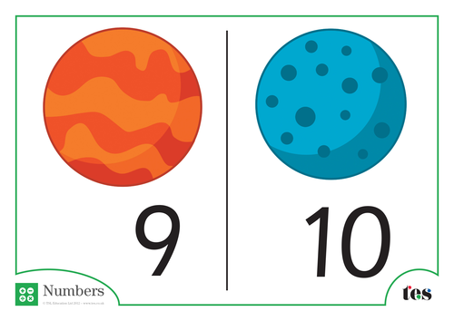 Number Cards - Space Theme 1-10 | Teaching Resources