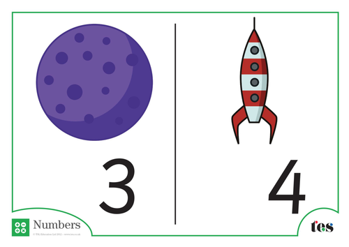 Number Cards - Space Theme 1-10 | Teaching Resources