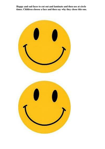 Happy and sad faces | Teaching Resources