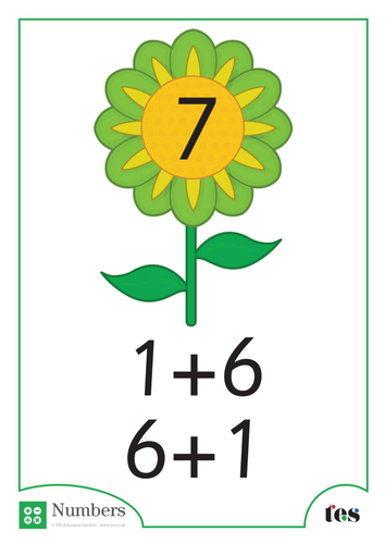 Additions Sheets (total 7) Flower Theme | Teaching Resources