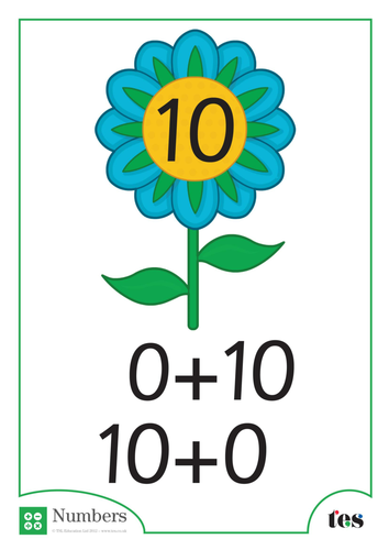 Additions Sheets (total 10) Flower Theme | Teaching Resources