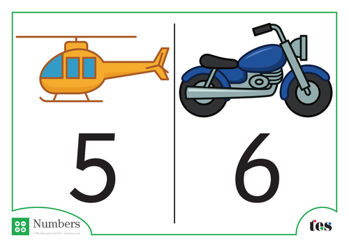 Number Cards - Transport Theme 1-10 | Teaching Resources