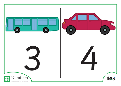 Number Cards - Transport Theme 1-10 | Teaching Resources
