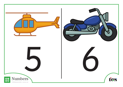 Number Cards - Transport Theme 1-10 | Teaching Resources