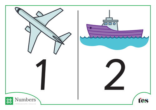 Number Cards - Transport Theme 1-10 | Teaching Resources
