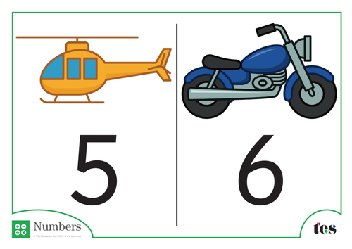 Number Cards - Transport Theme 1-10 | Teaching Resources
