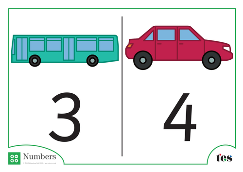 Number Cards - Transport Theme 1-10 | Teaching Resources