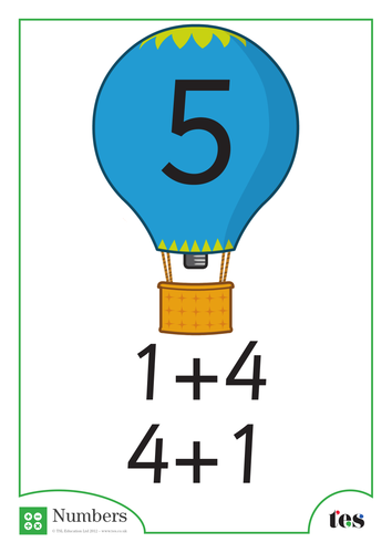 Additions Sheets (total 5) Balloon Theme | Teaching Resources