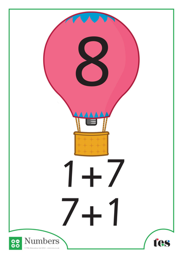 Additions Sheets (total 8) Balloon Theme | Teaching Resources