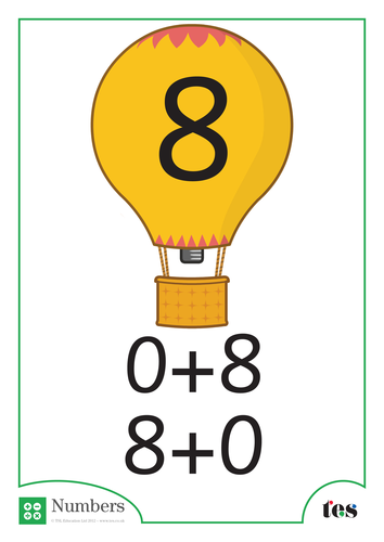 Additions Sheets (total 8) Balloon Theme | Teaching Resources