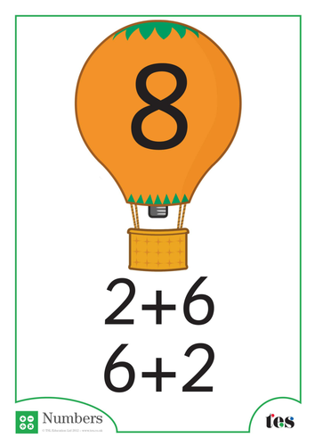 Additions Sheets (total 8) Balloon Theme | Teaching Resources