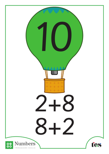 Additions Sheets (total 10) Balloon Theme | Teaching Resources