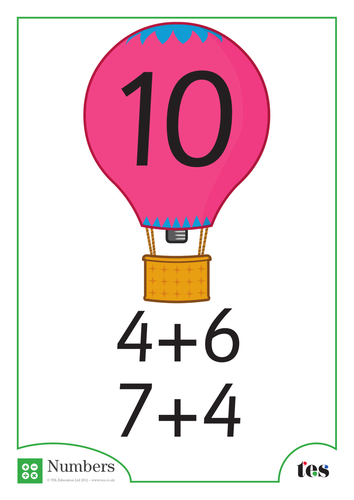 Additions Sheets (total 10) Balloon Theme | Teaching Resources
