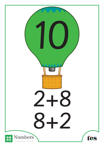Additions Sheets (total 10) Balloon Theme | Teaching Resources