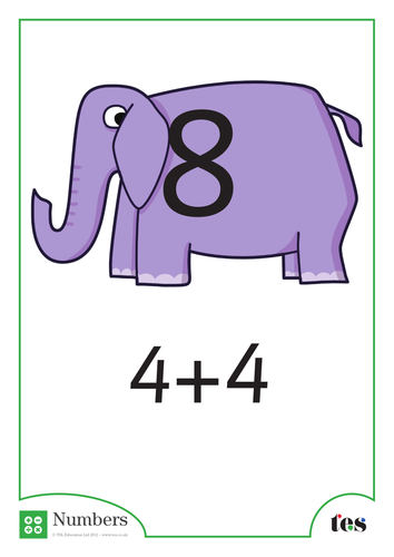 Additions Sheets (total 8) Elephant Theme | Teaching Resources
