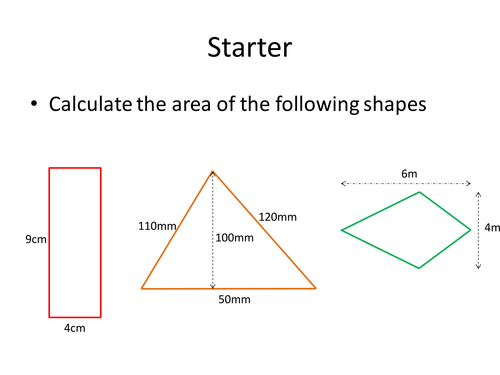 Surface Area and Volume of Prisms by - UK Teaching Resources - TES