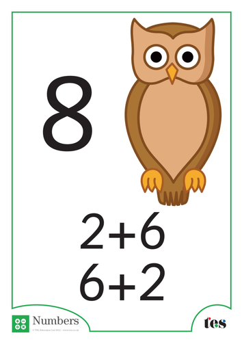 Additions Sheets (total 8) Owls Theme | Teaching Resources