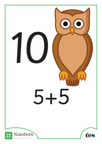 Additions Sheets (total 10) Owls Theme | Teaching Resources