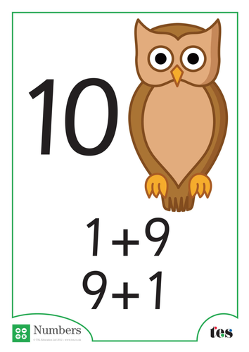 Additions Sheets (total 10) Owls Theme | Teaching Resources
