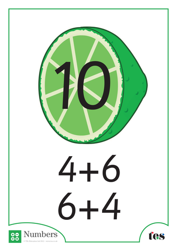 Additions Sheets (total 10) Fruit Theme | Teaching Resources
