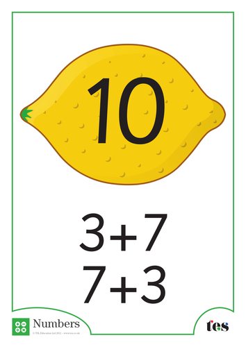 Additions Sheets (total 10) Fruit Theme | Teaching Resources