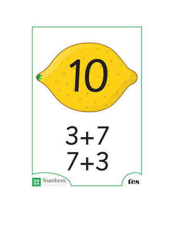 Additions Sheets (total 10) Fruit Theme | Teaching Resources