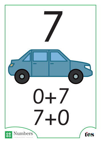 Additions Sheets (total 7) Cars Theme | Teaching Resources