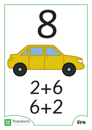 Additions Sheets (total 8) Cars Theme | Teaching Resources