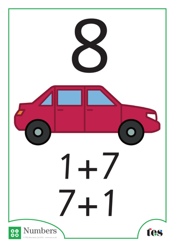 Additions Sheets (total 8) Cars Theme | Teaching Resources