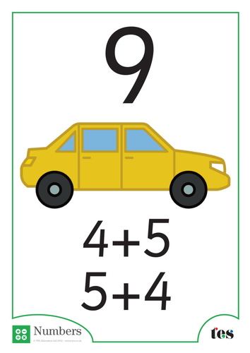 Additions Sheets (total 9) Cars Theme | Teaching Resources