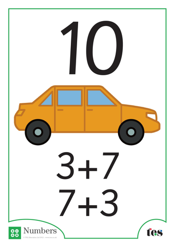 Additions Sheets (total 10) Cars Theme | Teaching Resources