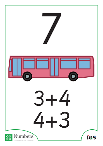 Additions Sheets (total 7) Buses Theme | Teaching Resources