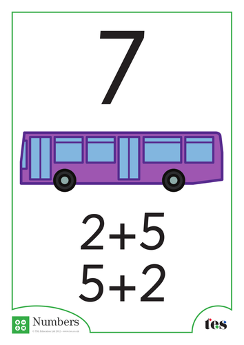 Additions Sheets (total 7) Buses Theme | Teaching Resources