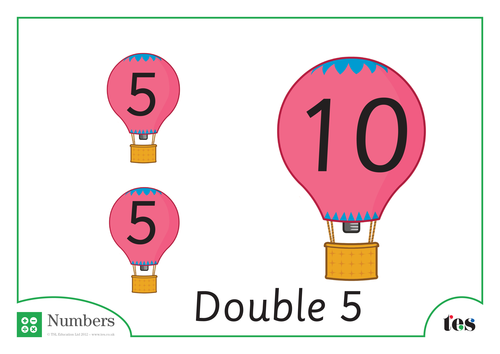 Doubles - Balloons Theme (Double 5) | Teaching Resources