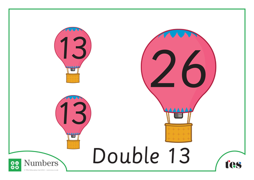 Doubles - Balloons Theme (Double 13) | Teaching Resources