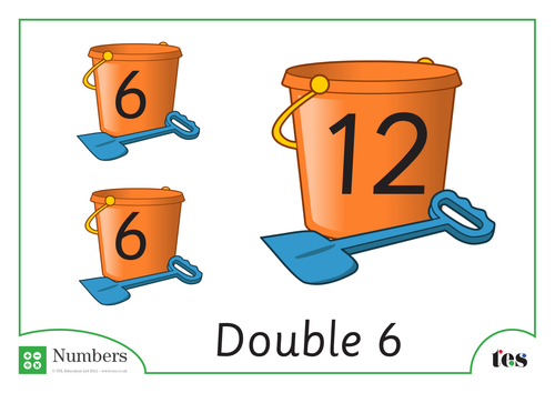 Doubles - Buckets Theme (Double 6) | Teaching Resources