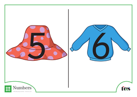 Number Cards - Clothing Theme 1-10 | Teaching Resources
