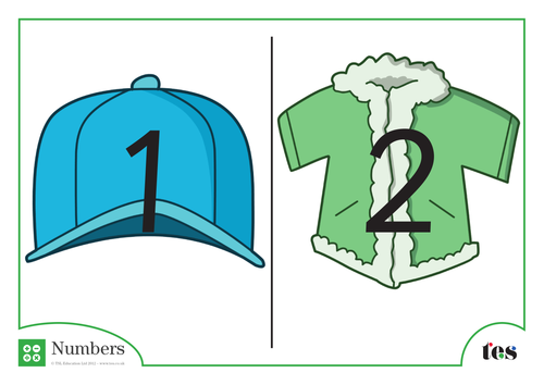 Number Cards - Clothing Theme 1-10 | Teaching Resources