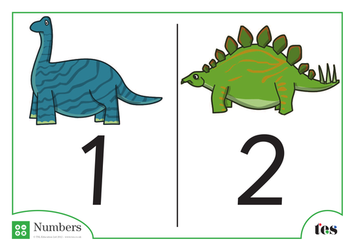 Number Cards - Dinosaur Theme 1-100 | Teaching Resources