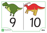Number Cards - Dinosaur Theme 1-10 by TES1231 - UK Teaching Resources - TES