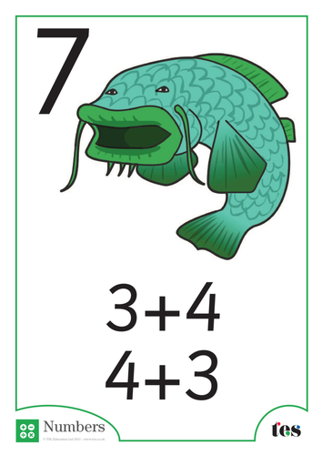 Additions Sheets (total 7) Fish Theme | Teaching Resources
