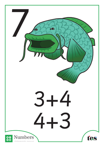 Additions Sheets (total 7) Fish Theme | Teaching Resources
