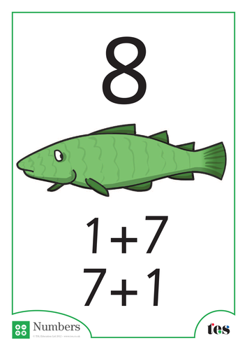 Additions Sheets (total 8) Fish Theme | Teaching Resources