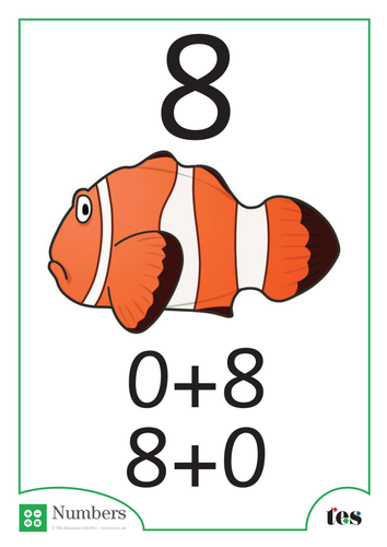 Additions Sheets (total 8) Fish Theme | Teaching Resources