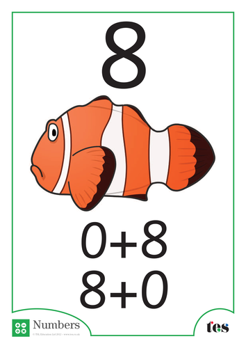 Additions Sheets (total 8) Fish Theme | Teaching Resources