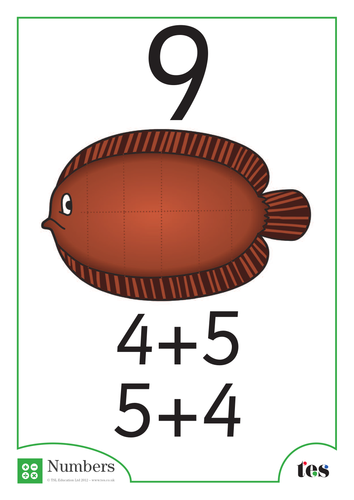 Additions Sheets (total 9) Fish Theme | Teaching Resources